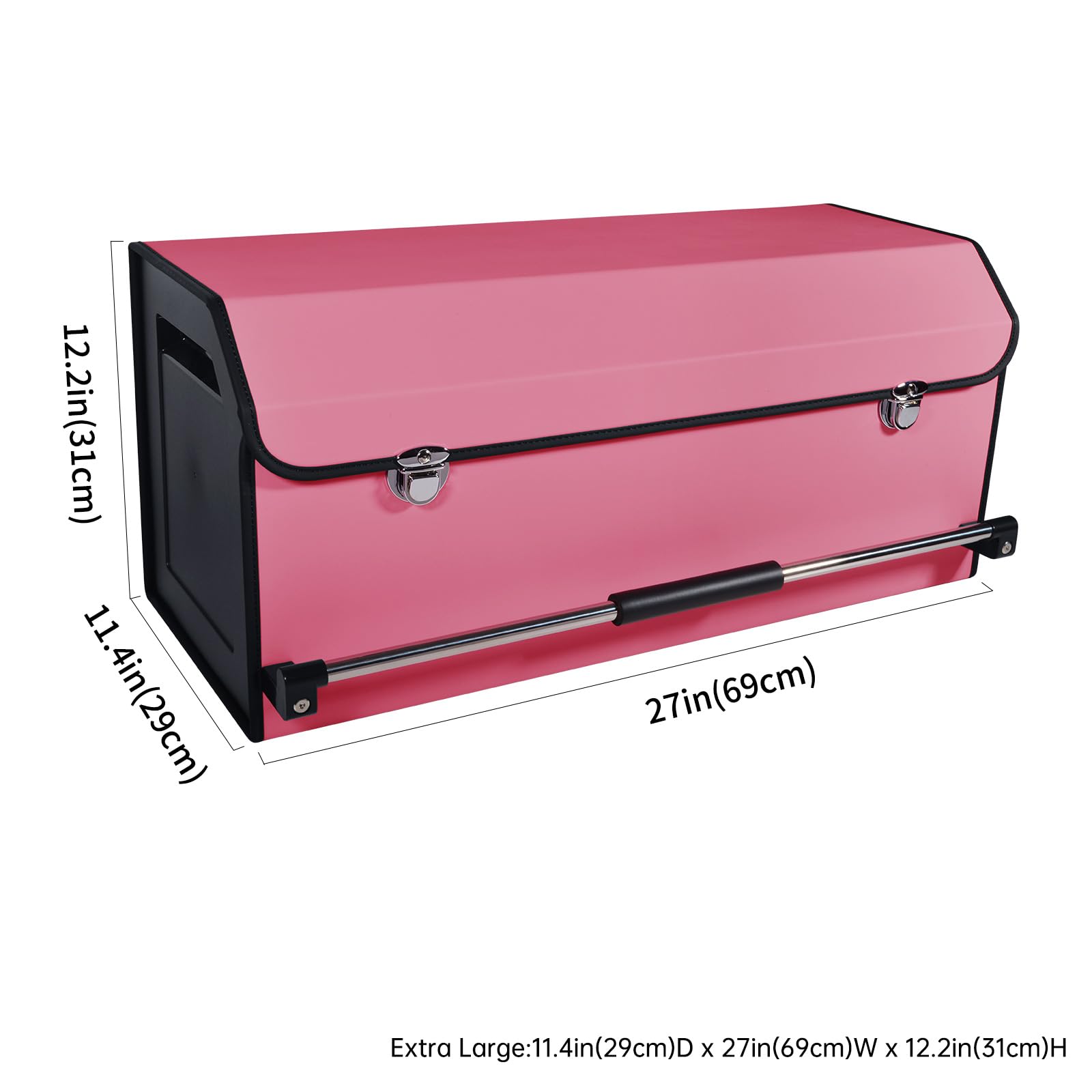 Car Trunk Organizer, Push-pull Handle, Leather Collapsible 2 ...