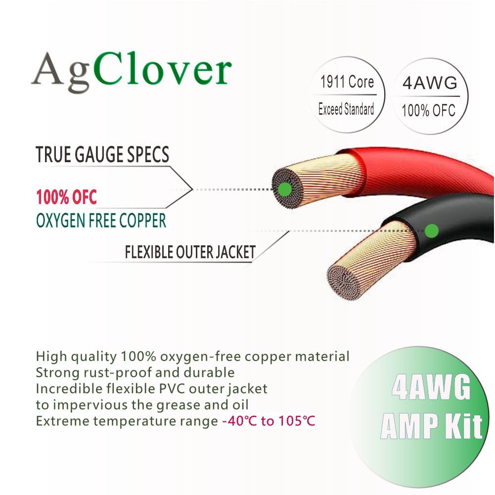 4 GA Oxygen Free Copper Amp Wiring Kit for 3000W Australia | Ubuy