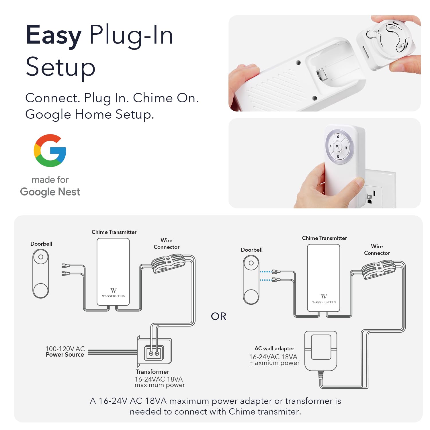Snapklik.com : Wasserstein Doorbell Chime For Google Nest Doorbell ...