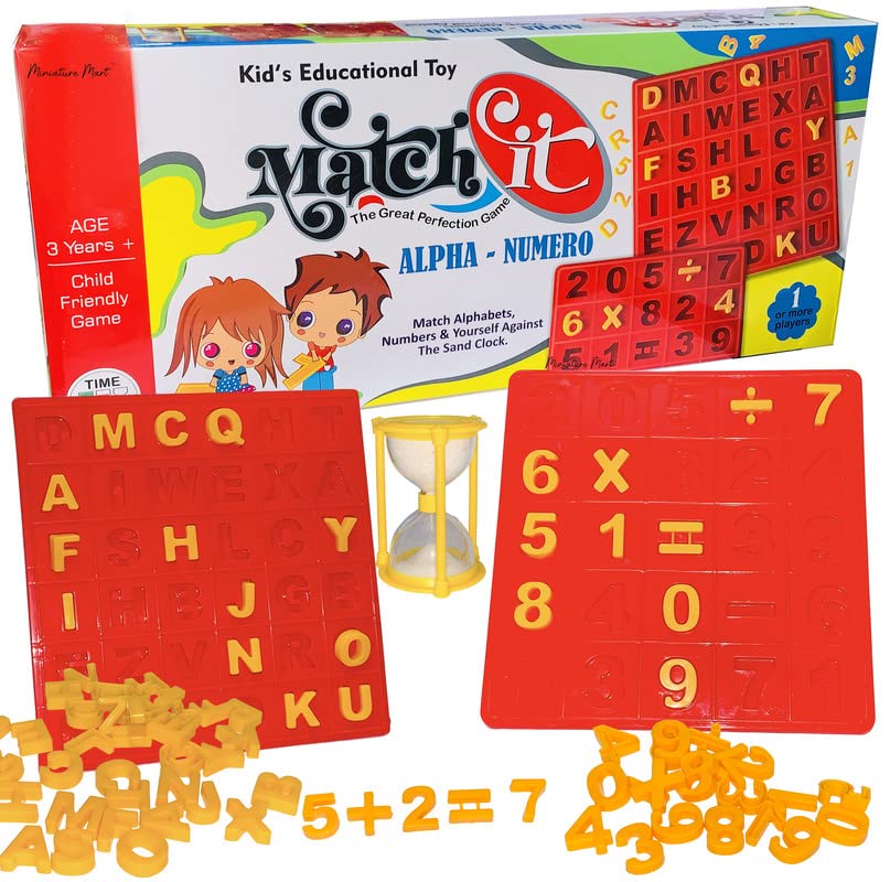 Buy Miniature Mart Alphabet + Number Leaning & Solving Board Game with ...