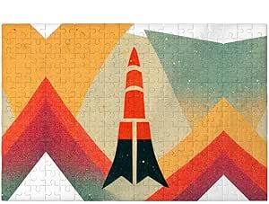 Amazon.com: Rocket Ship Puzzles - Spaceship Jigsaw Puzzle - Retro ...