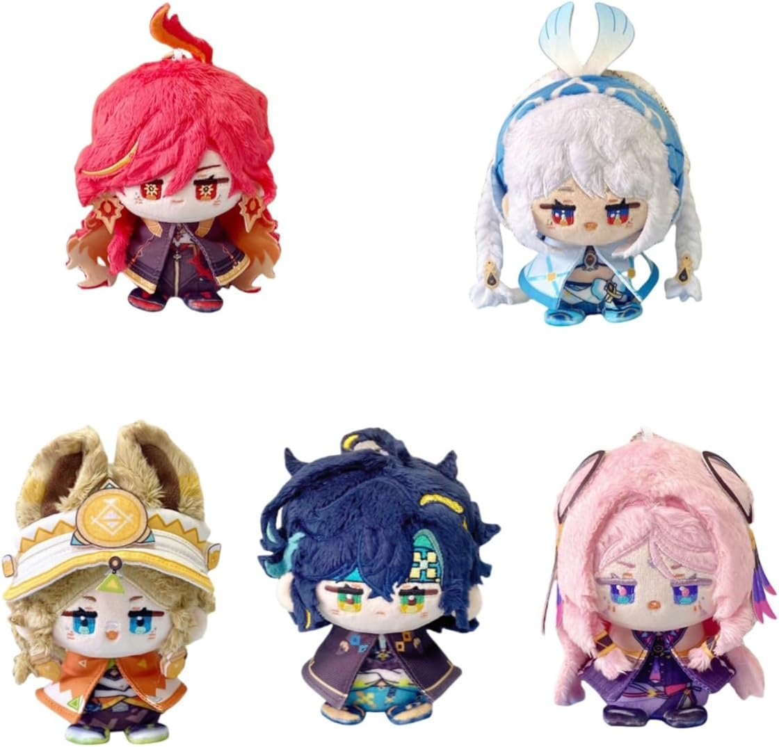 Amazon.com: TEMIHrbe Genshin Impact Cartoon Fluffy Keychains Natlan ...