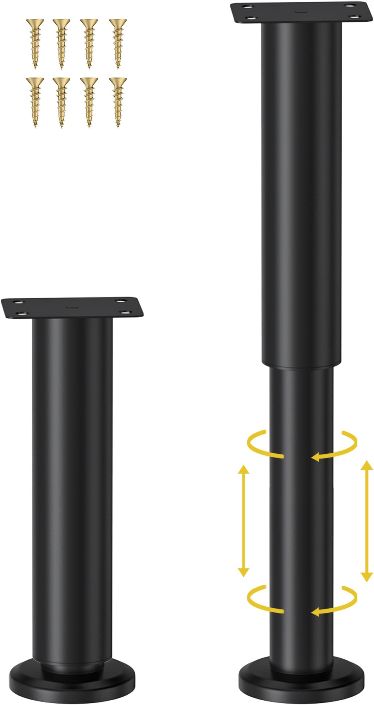 Amazon.com: 4PCS Adjustable Bed Frame Support Legs ( (8.3"-14.5 ...