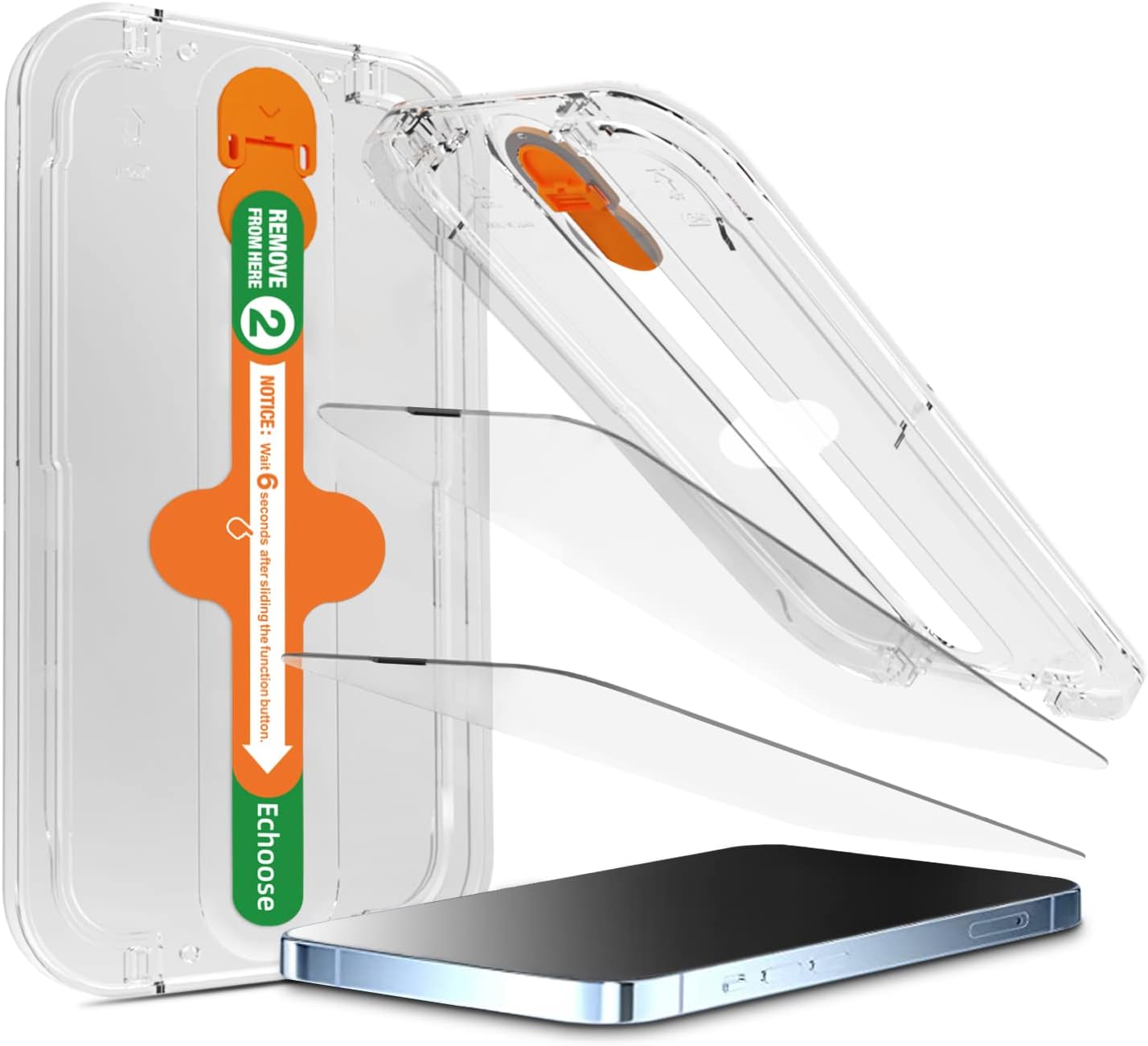 Amazon | Echoose スクリーンプロテクター 2枚パック [EZ Zipper Applied] iPhone 13/iPhone ...