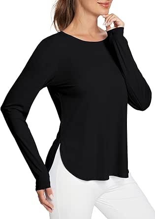 BALEAF Women's Sun Shirts UPF 50+ Long Sleeve Hiking Tops Lightweight Quick Dry UV Protection ...
