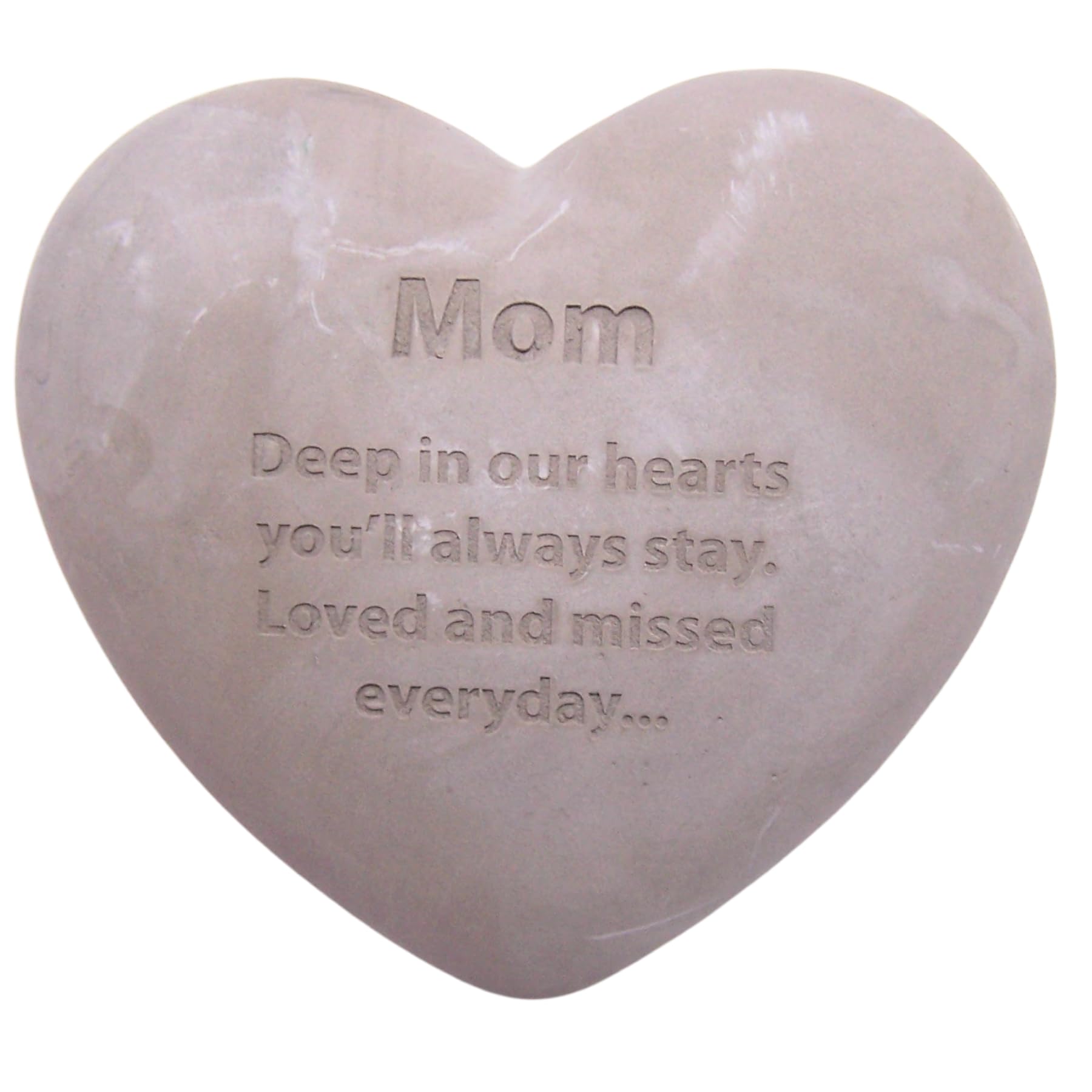 Memorial Mom Heart Shaped Stone The Moment That You Left Me, Outdoor