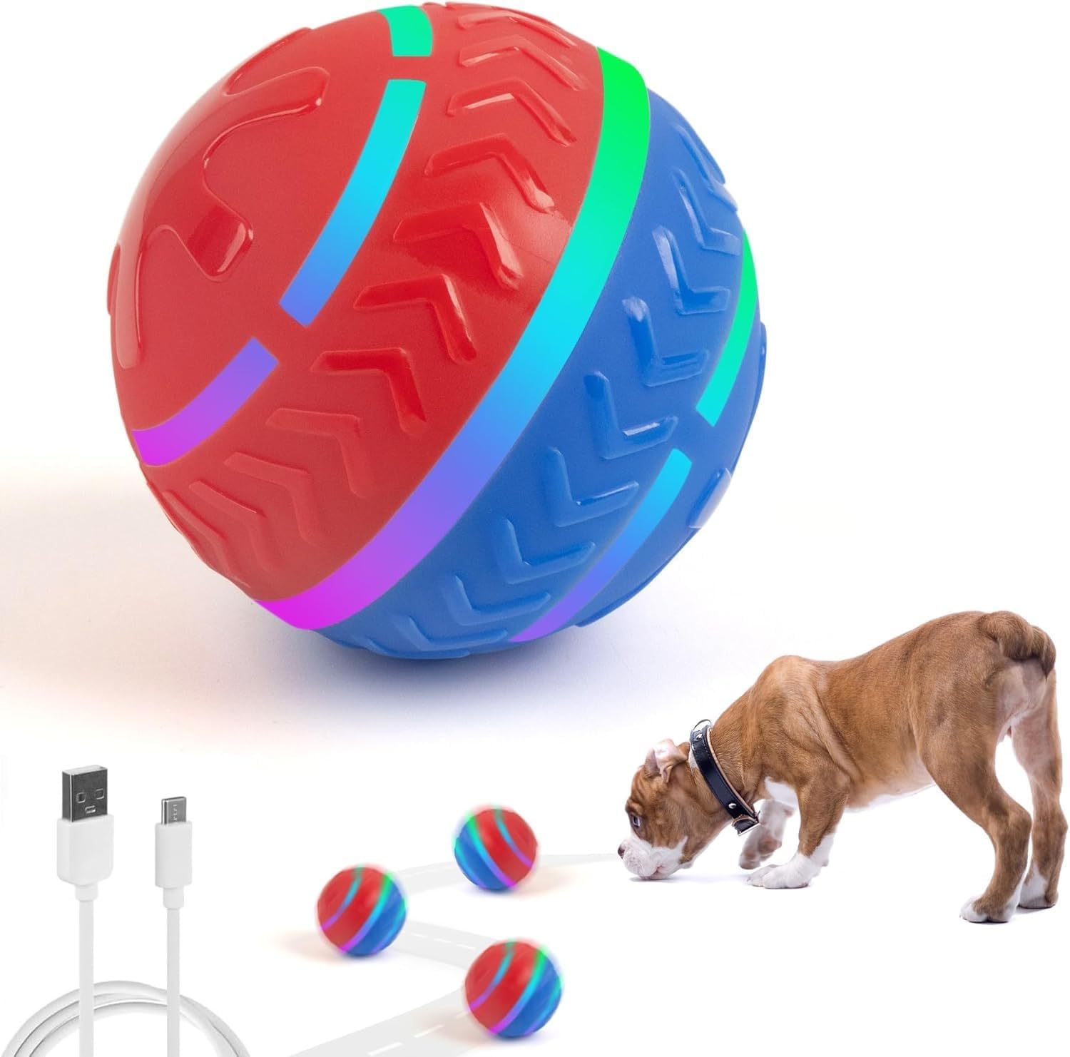 pet prime Interactive Dog Ball, Moving Dog Ball 3.15 in USB ...