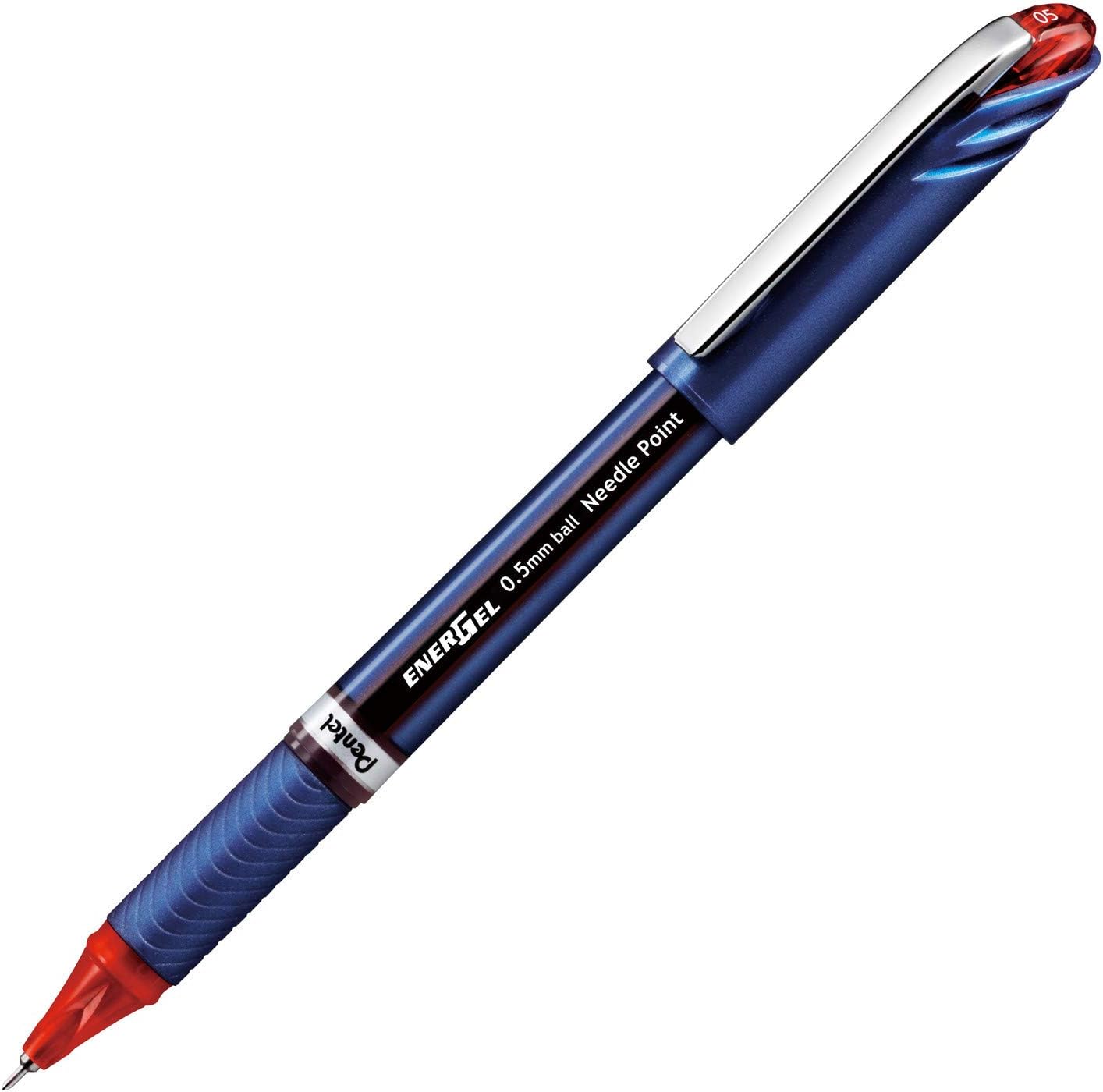Amazon.com: Pentel Gel Pen, Needlepoint, Non-Refillable, 0.5mm, Red Ink ...