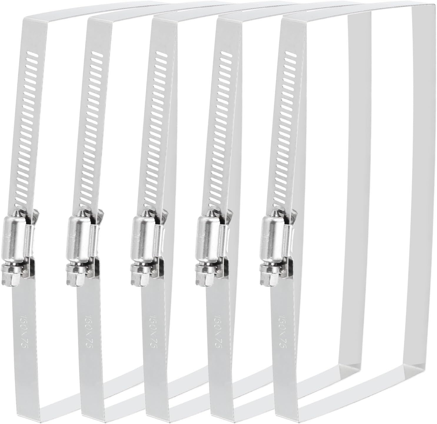 Amazon.com: uxcell Rectangular Hose Clamps, 6" x 3" 304 Stainless Steel ...