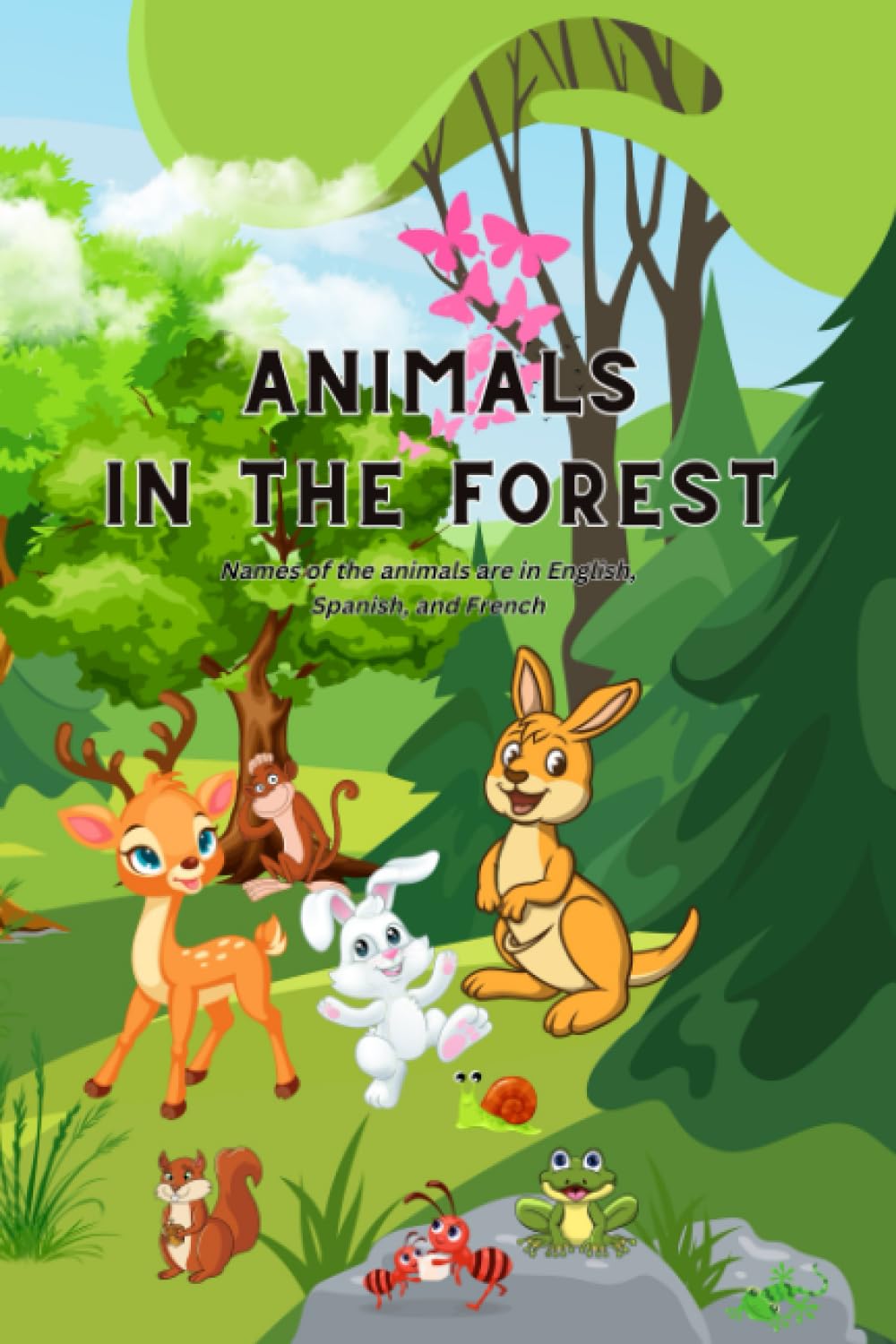 Animals in the Forest: Early Learning Language book (English, Spanish ...