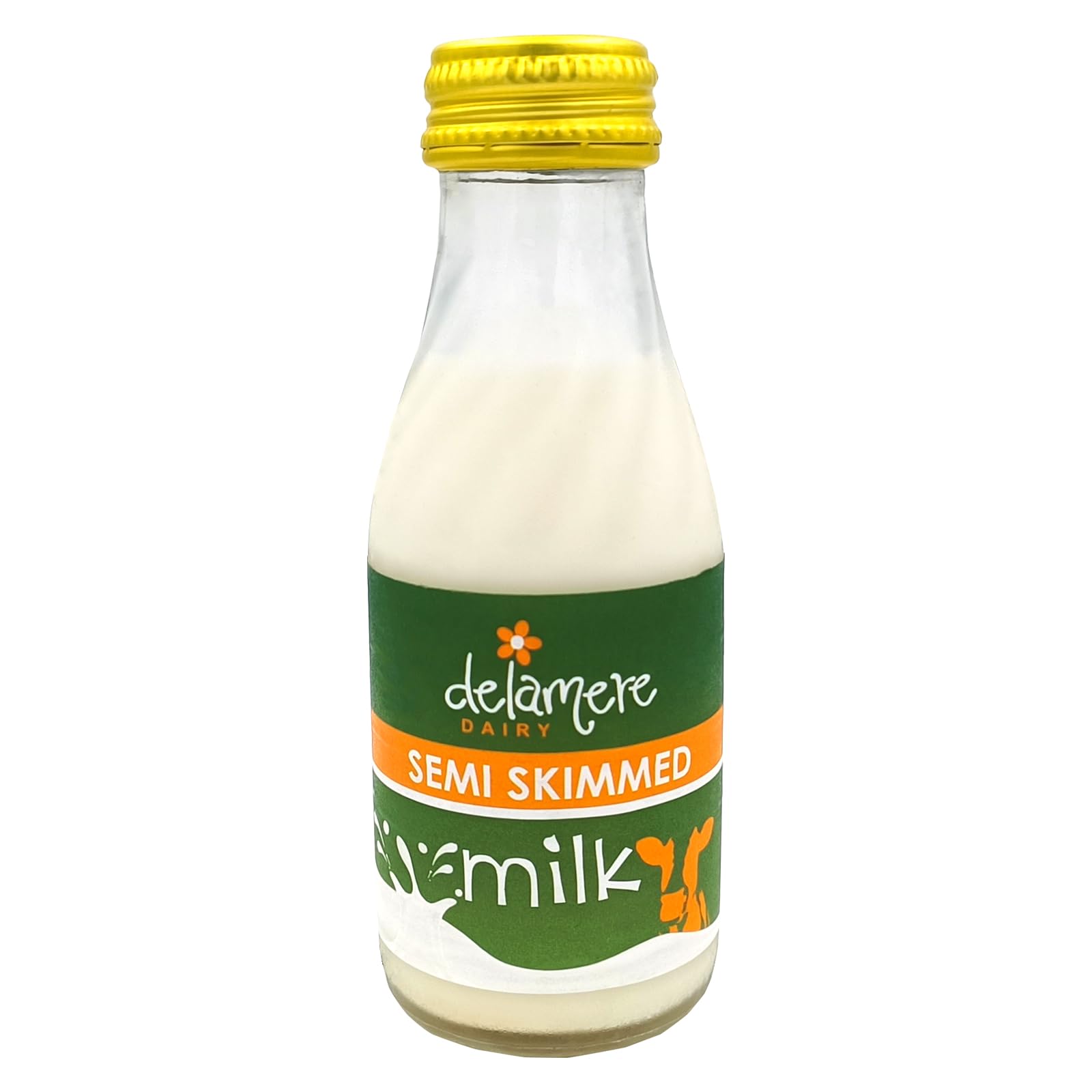 Delamere Dairy Delamere Semi Skimmed Milk in Glass Bottles 97ml (8 ...