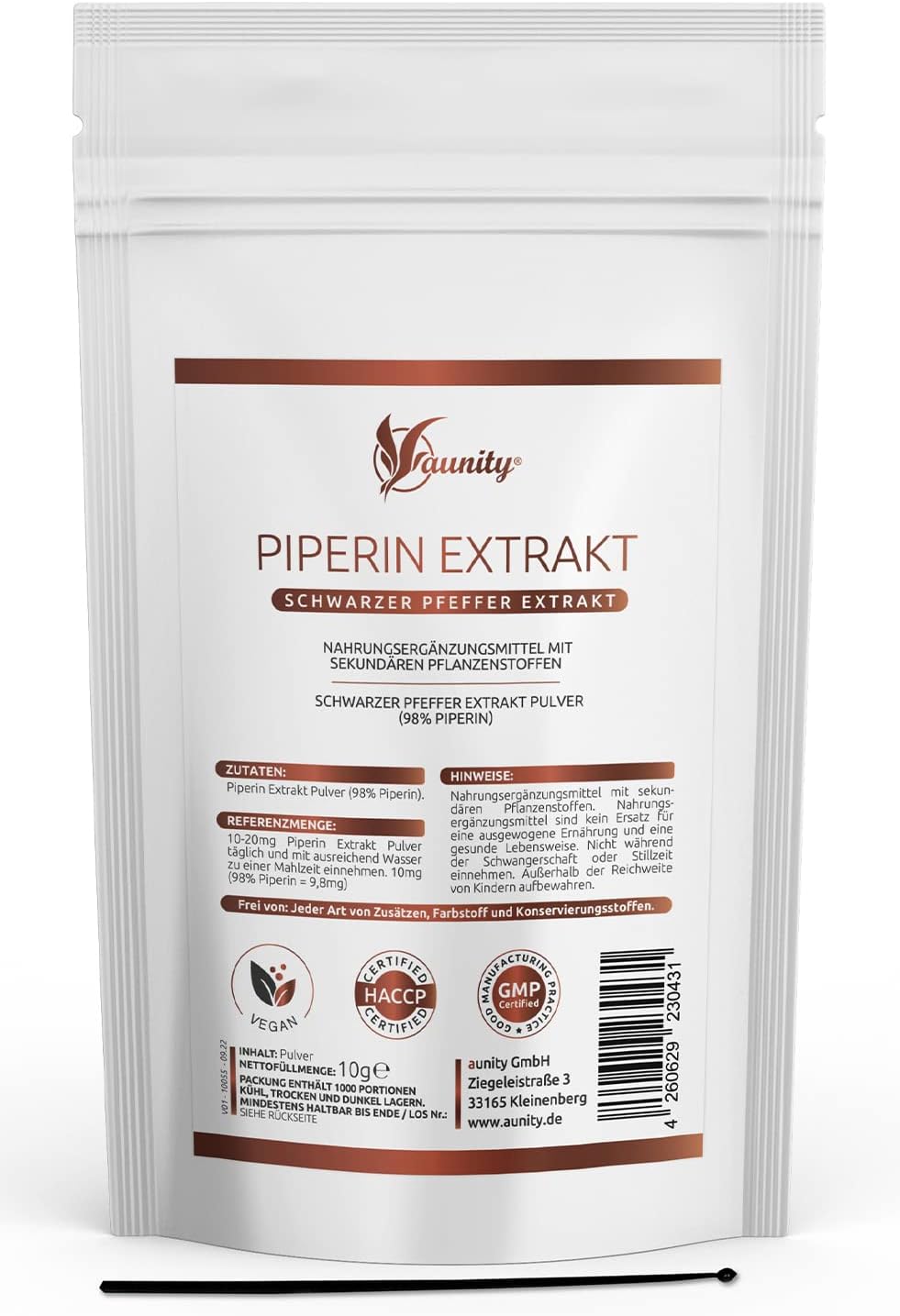 Piperin Extrakt - Schwarzer Pfeffer Extrakt Pulver - 98% Piperin ...