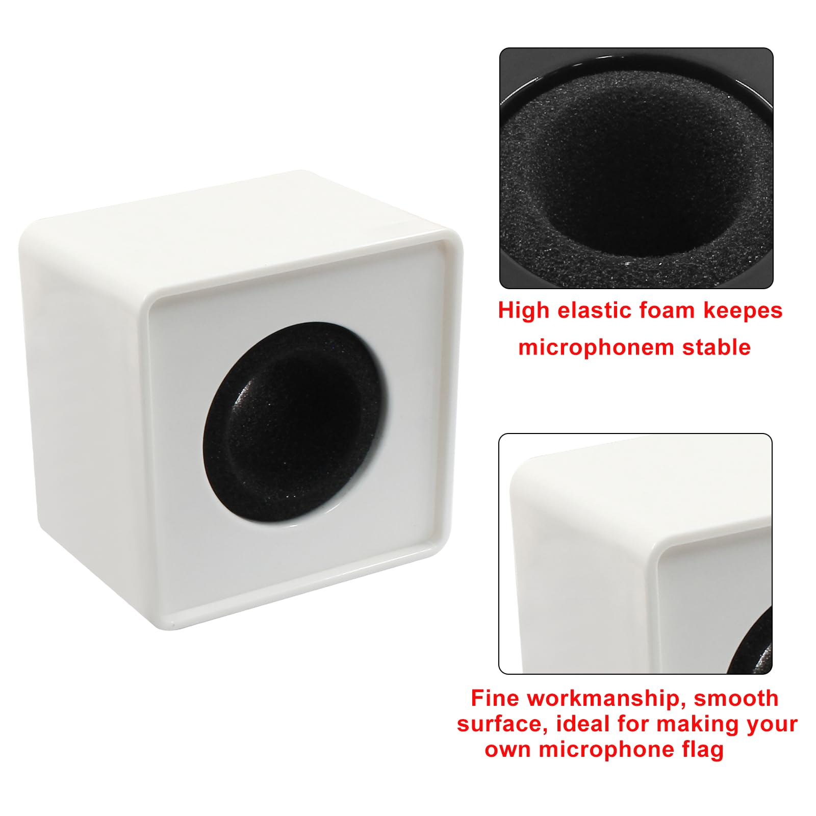 Snapklik.com : 2 Pack Microphone Flag Station Portable, Mic Flag Cube ...