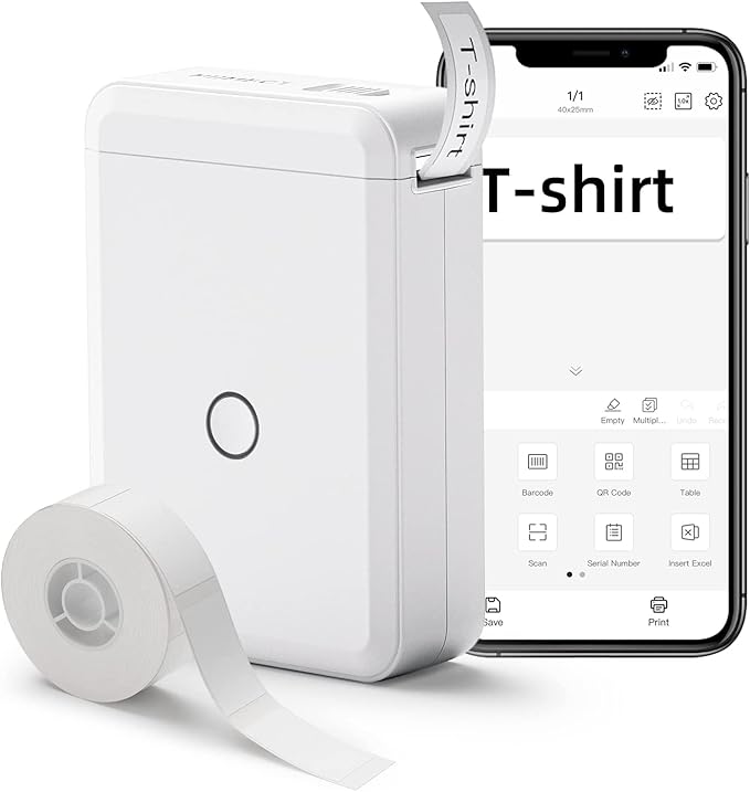 Label Makers, Label Maker Machine with Tape, D110 Portable Bluetooth ...