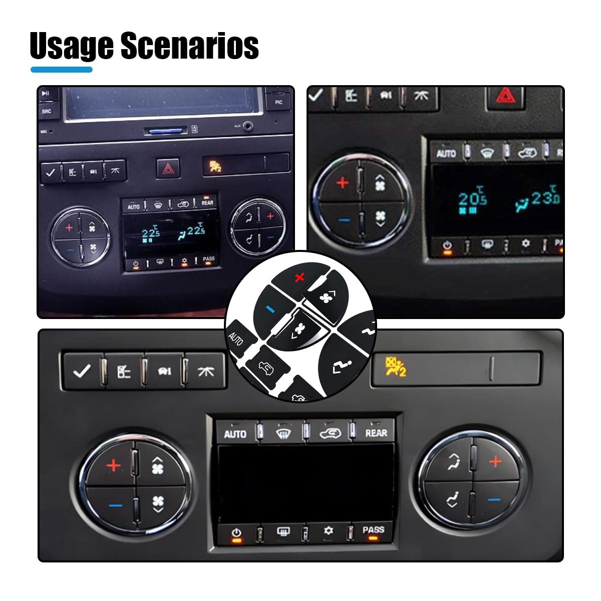 Snapklik.com : AC Dash Button Repair Kit, AC Dash Switch Label ...