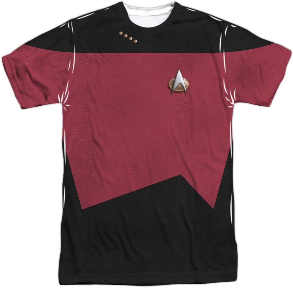 Amazon.com: Star Trek Red Uniform The Next Generation All-Over Front ...