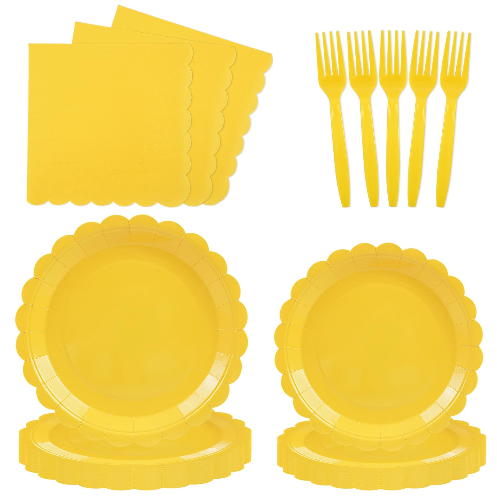 Pastel Yellow Paper Plates