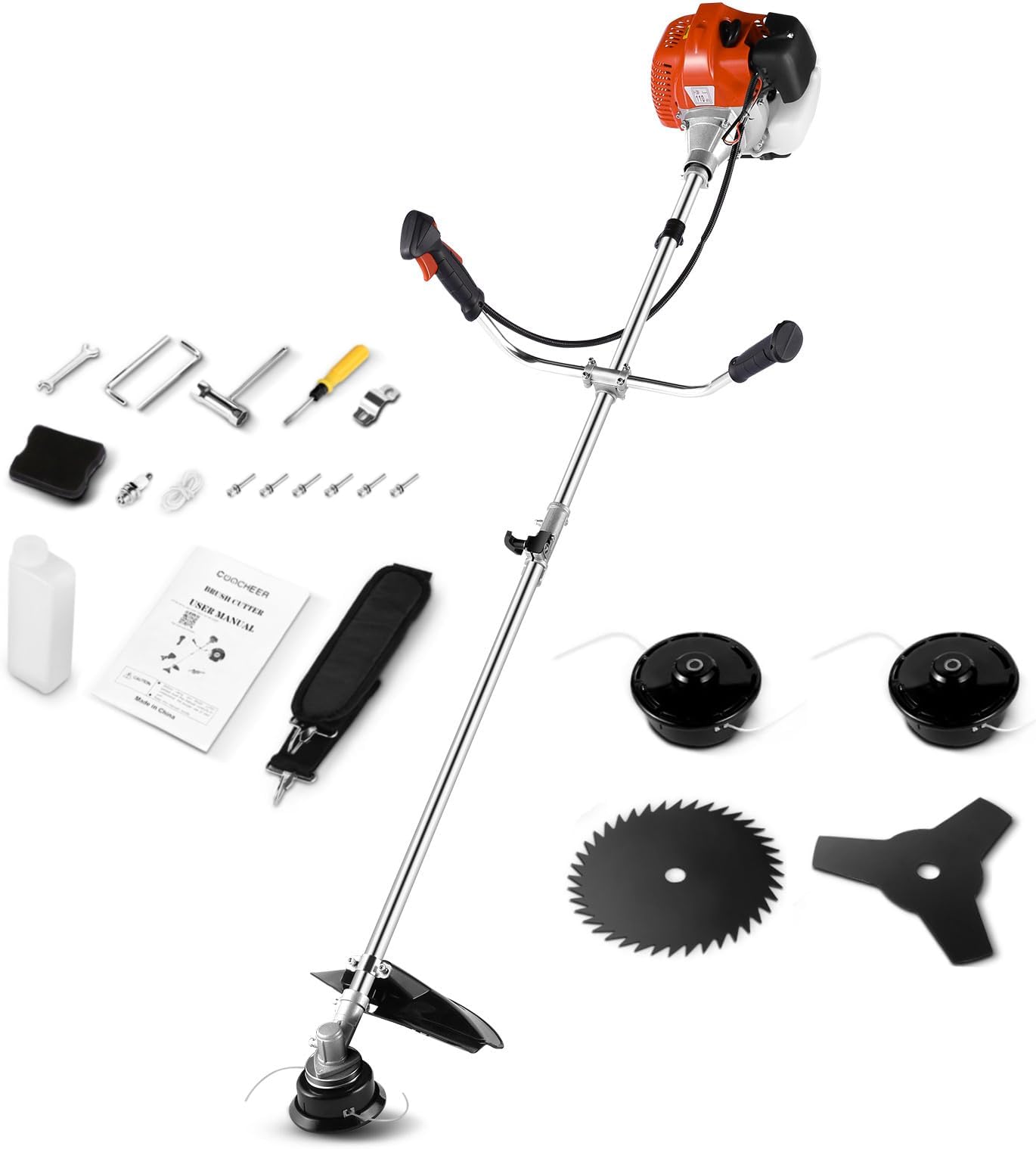 Amazon.com : GX35 4 strokes 5 in 1 grass cutter machine gas weed wacker ...