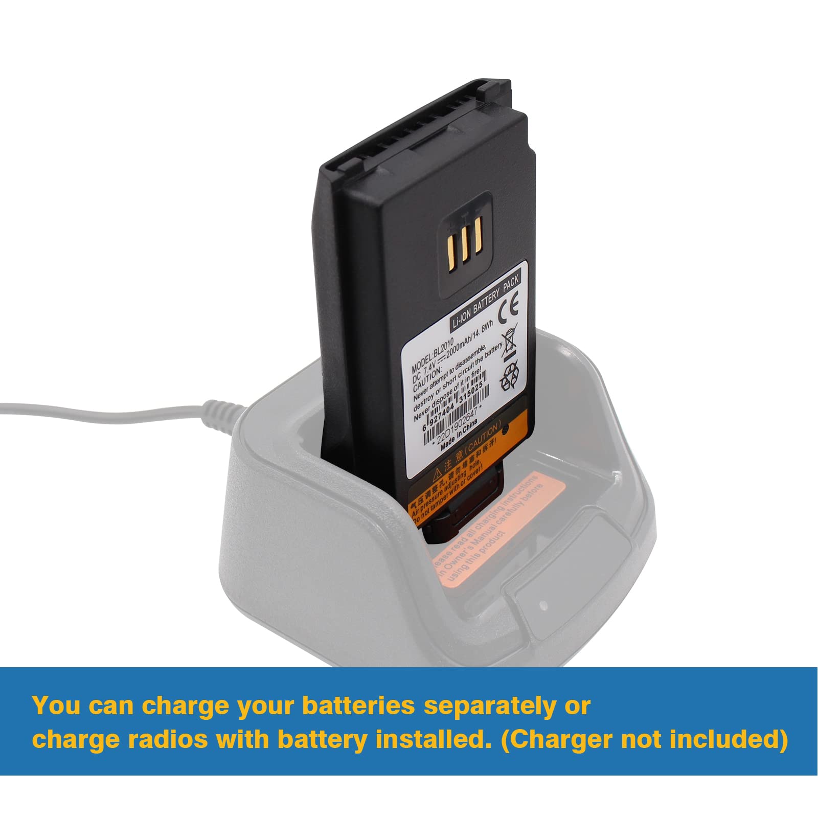 Snapklik.com : BL2010 2000mAh Li-Ion Battery Compatible For Hytera ...