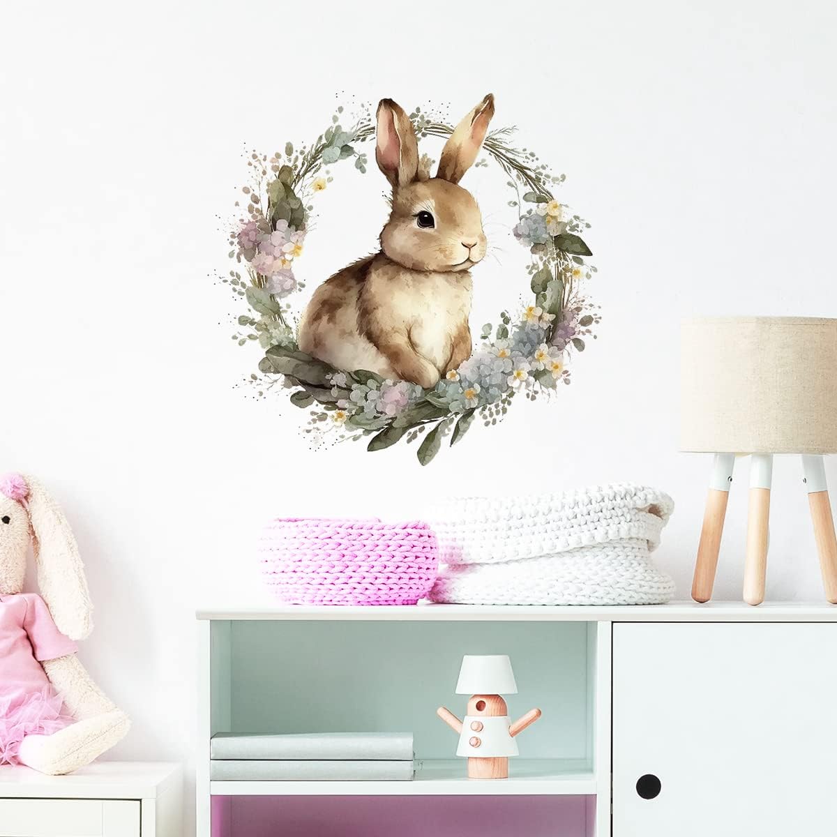 Amazon.com: 4 Pieces 3D Wall Stickers,Realistic Rabbit Stikers,Hole ...