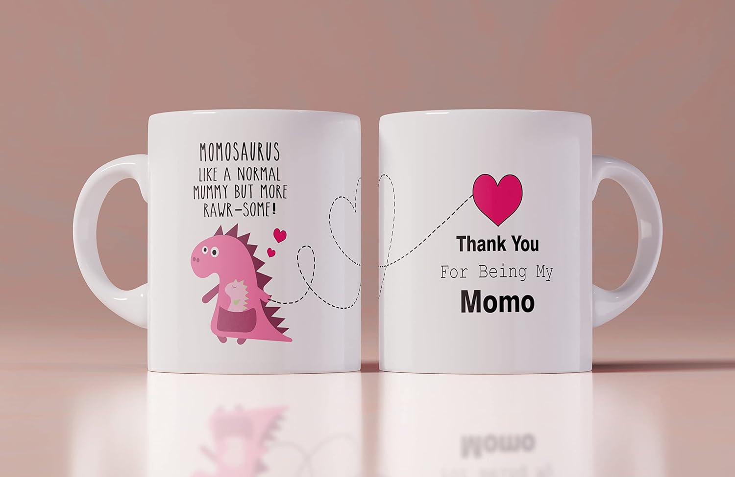Amazon.com: Momosaurus Dinosaur Mug, Like A Normal Momo But More Rawr ...