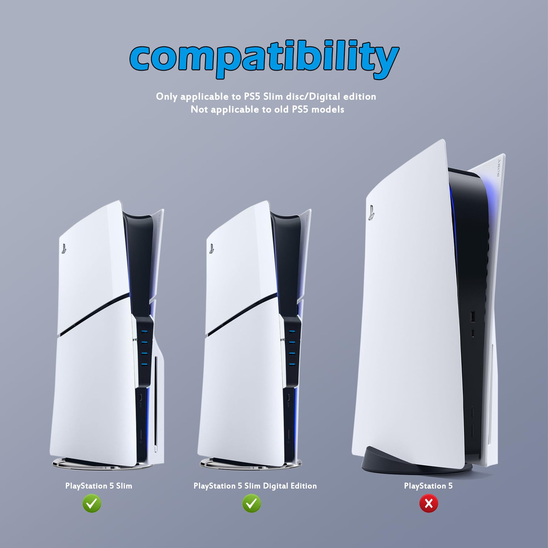 Snapklik.com : AQIDAP Hub For PS5 Slim,USB High-Speed Expansion Hub ...