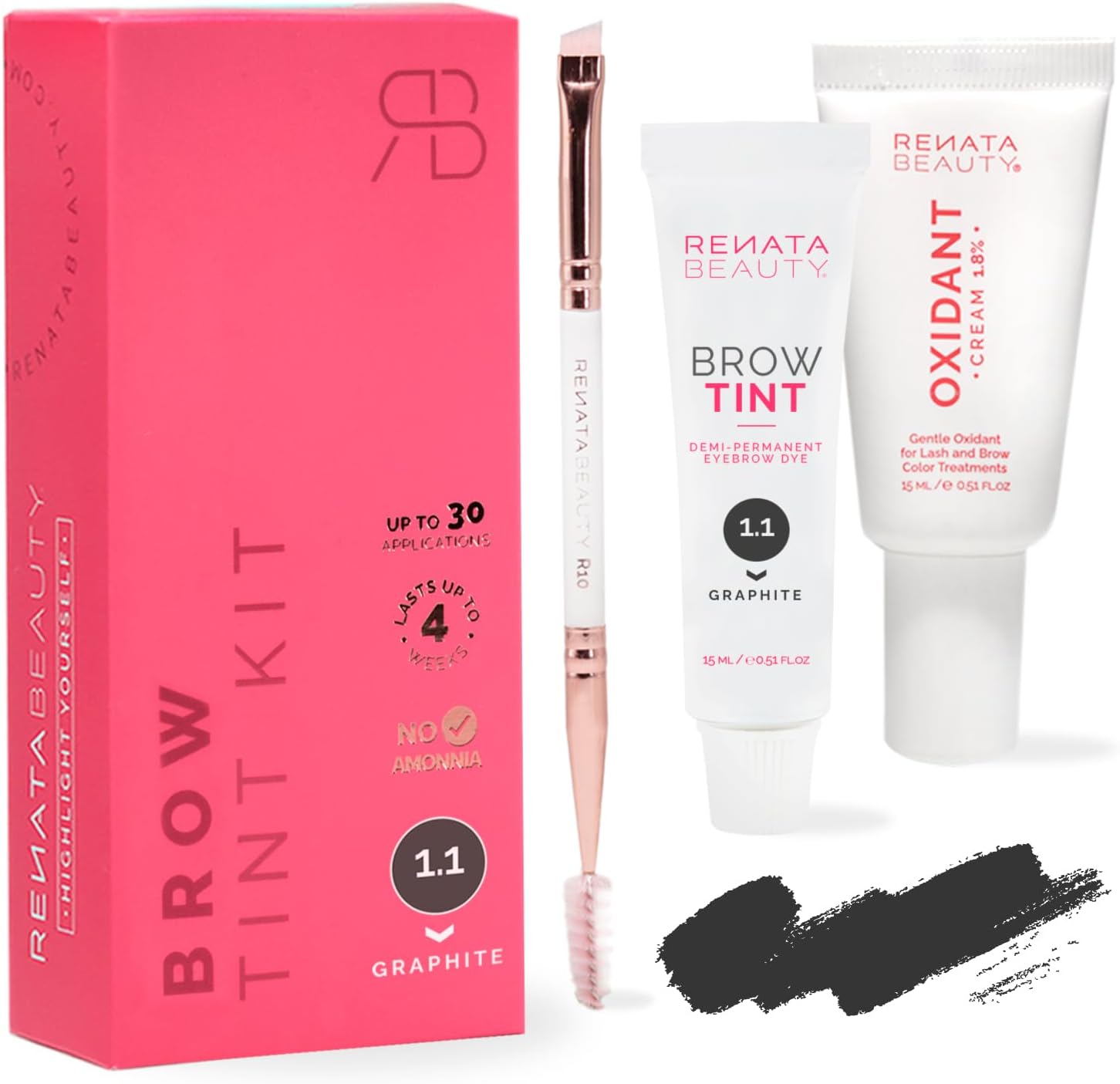 Amazon.com : Renata Beauty Lash and Brow Tint Kit – Eyelash & Eyebrow ...