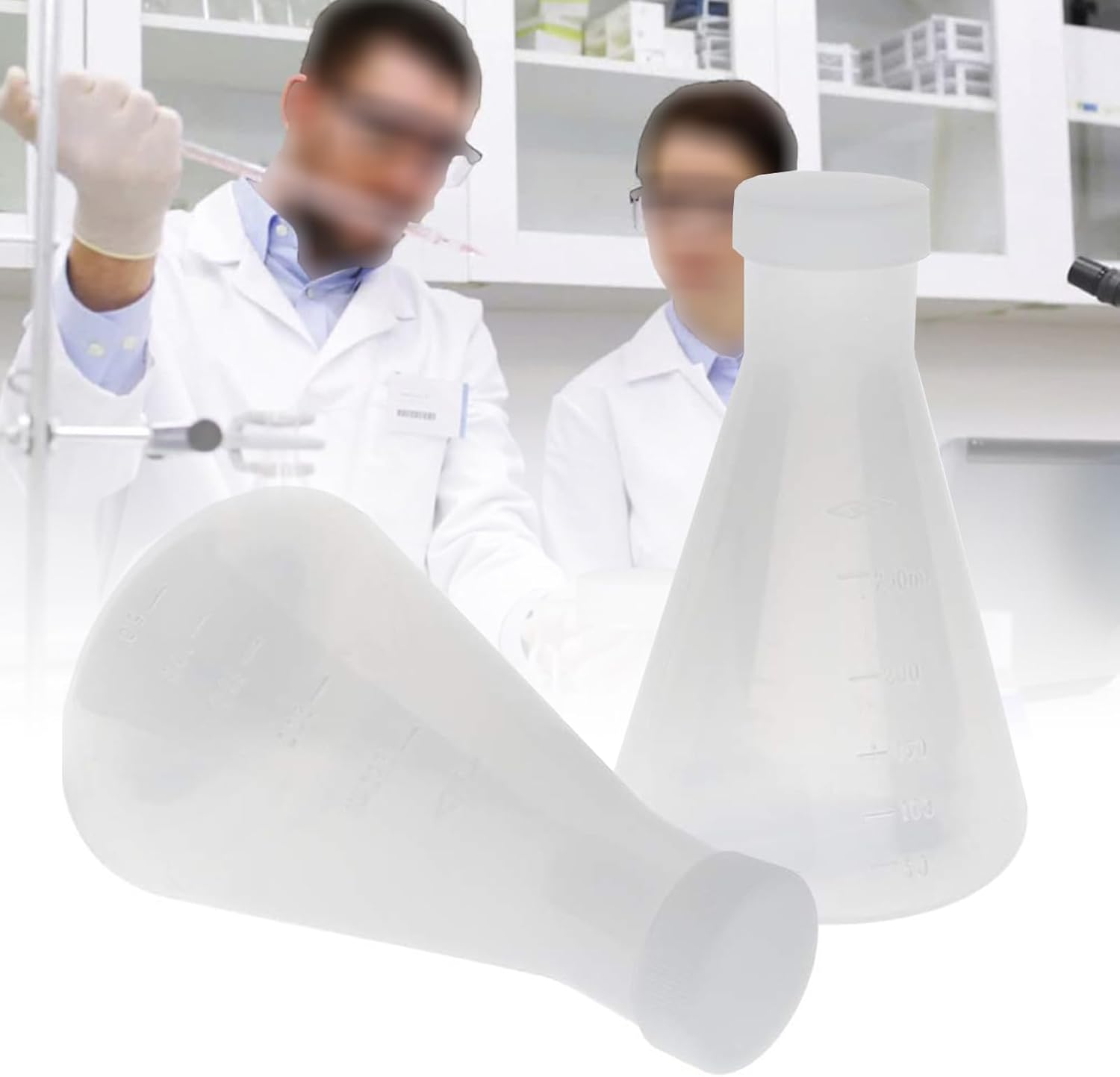 PPLDABNK Plastic Science Conical Flask, Narrow Mouth Conical Flask with ...