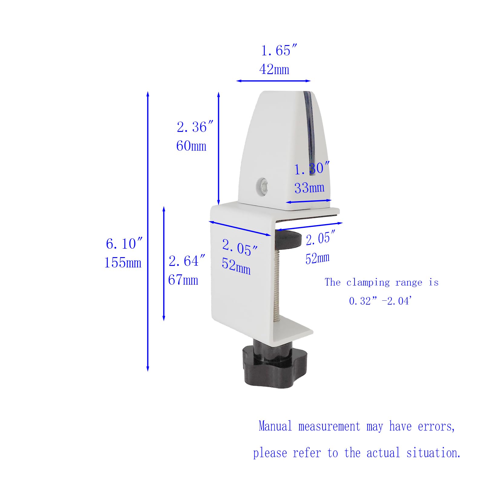 Snapklik.com : Divider Clamp For 1/8" To 0.51" Panel, Adjustable ...