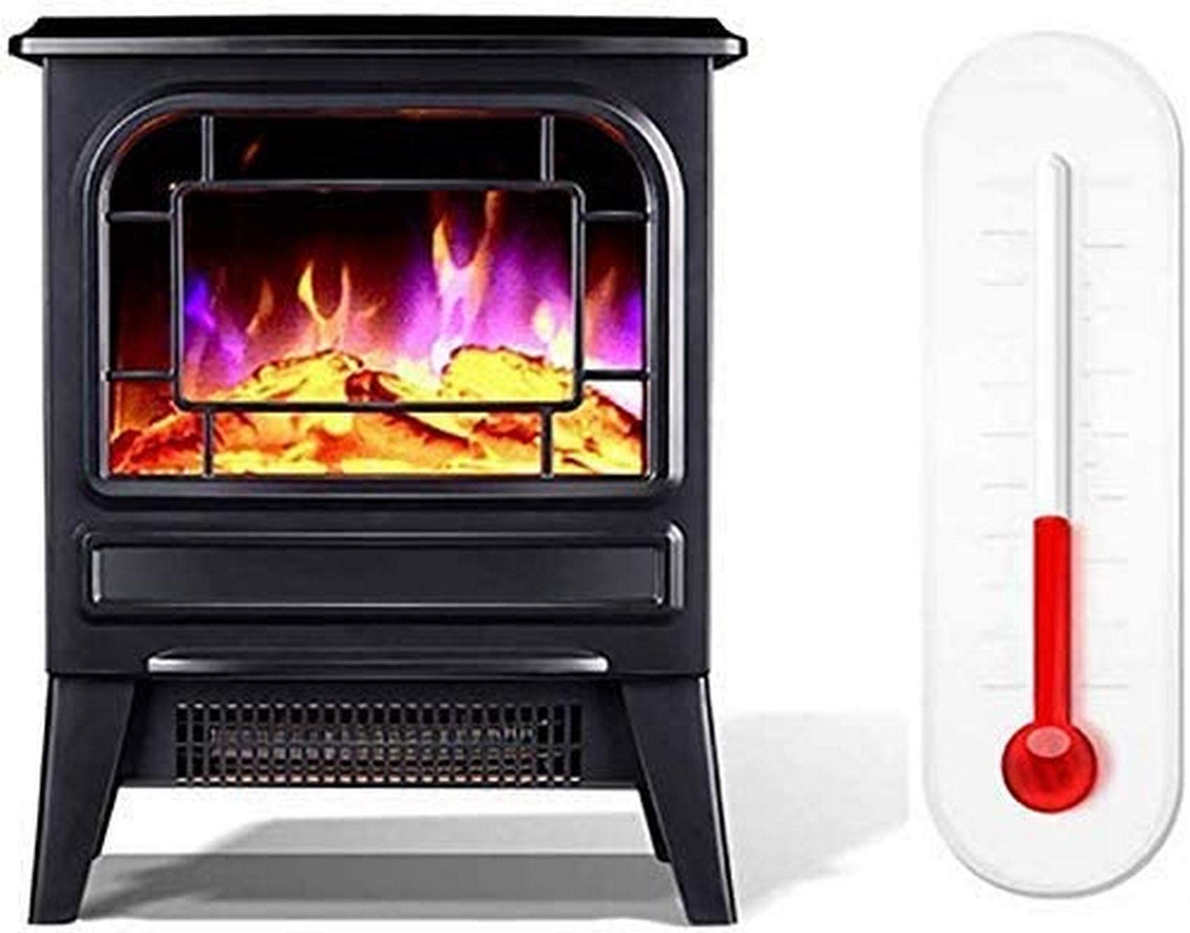 Buy Electric Stove,Electric Retro 900W Log Burner Heater Fire Stove W ...