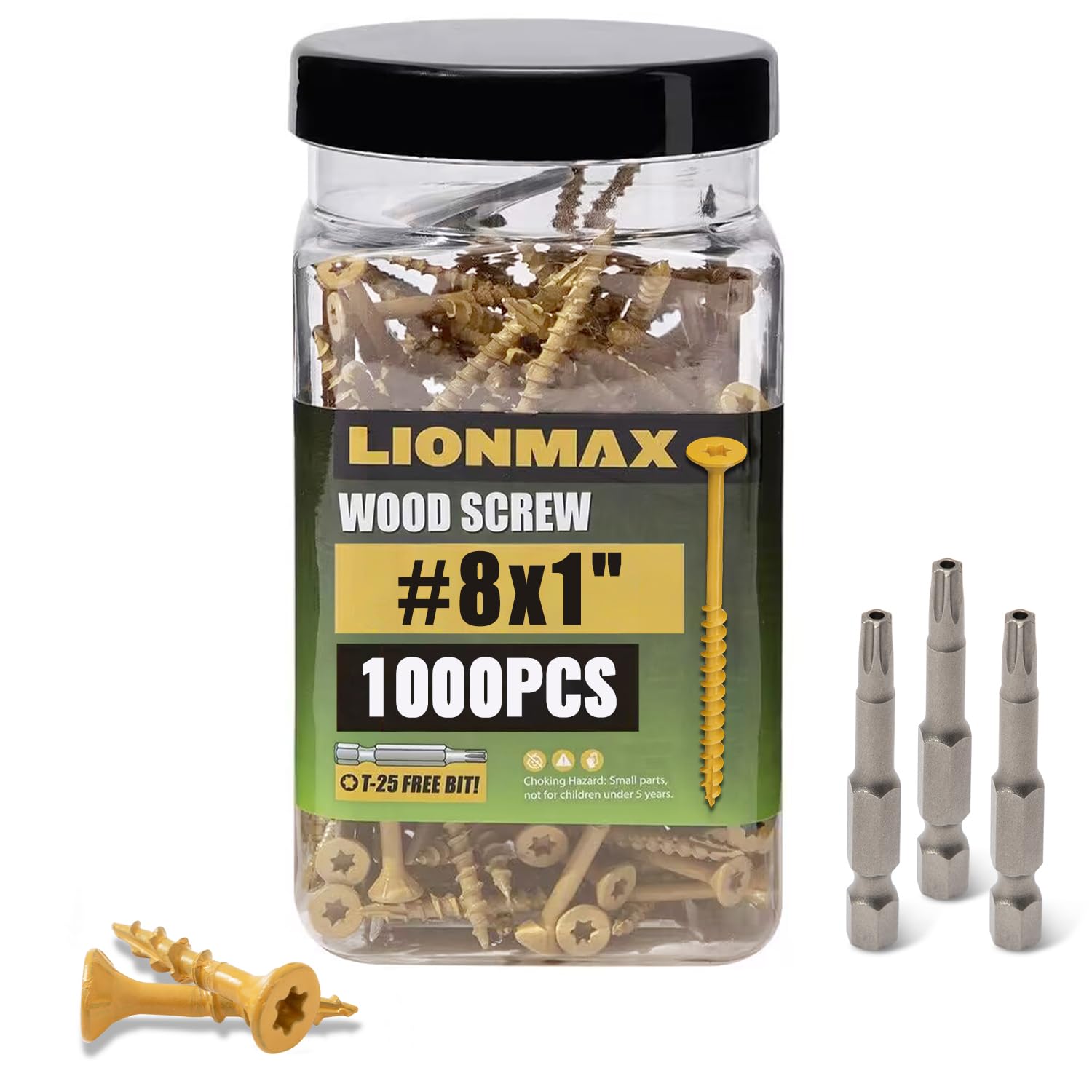 Snapklik.com : Wood Screws 1 Inch, Deck Screws #8 X 1, 1000 PCS, Rust ...