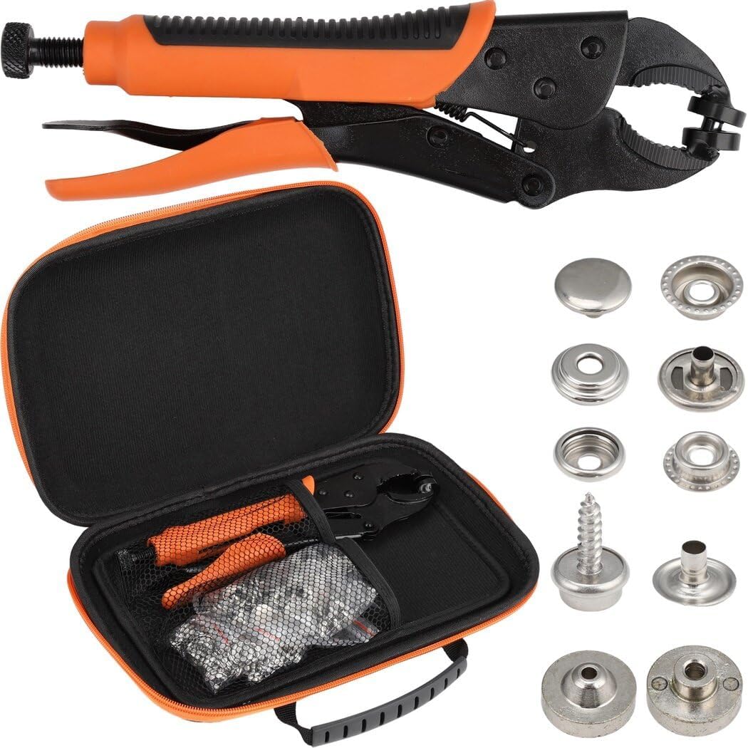 Amazon.com: Snap Fastener Tool Kit, Heavy-Duty Snap Setter Tool Kit ...