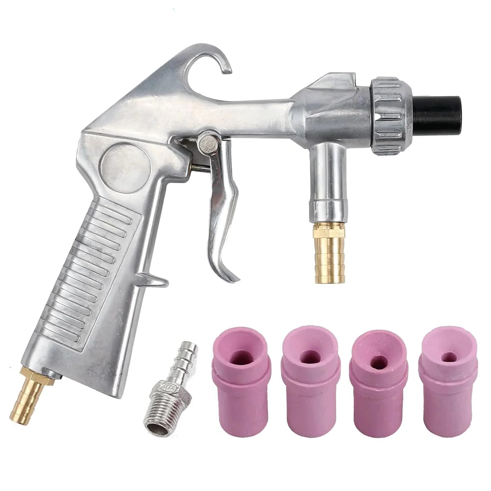 Bohaner Sand Blasting Gun Kit Sand Blasting Gun Sandblaster + 4 Pcs ...