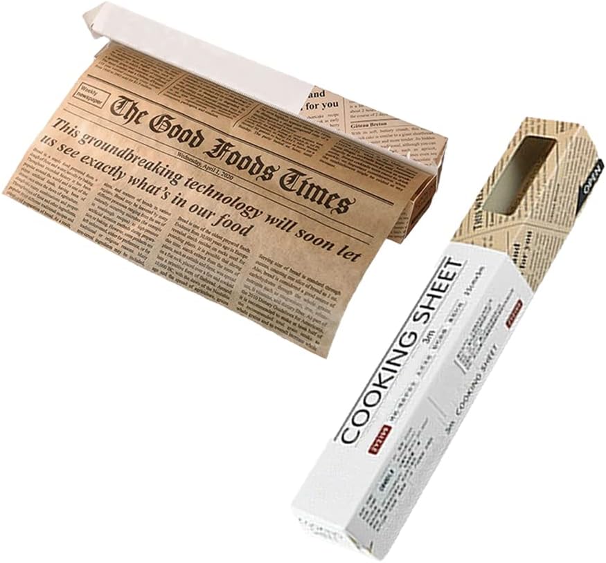 Non Stick Greaseproof Baking Paper Newspaper Printing Design Food ...