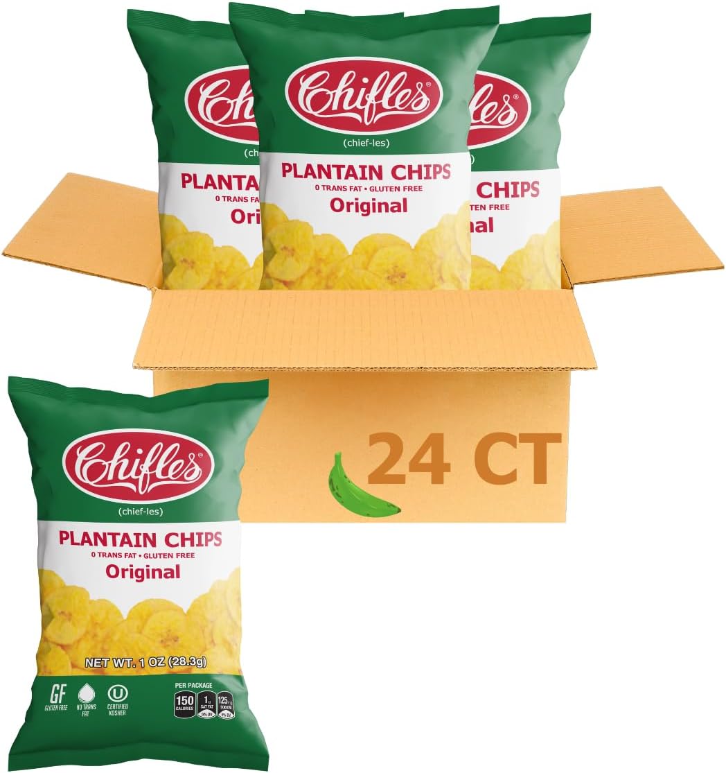 Amazon.com: Chifles Original Salted Plantain Chips - 24 Individual Bags ...