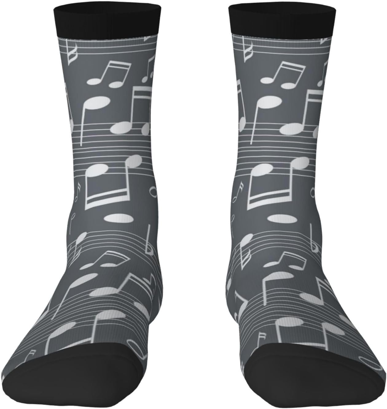 Amazon.com: FLONTY Musical Note Socks 3D Print Sock Novelty Casual Crew ...