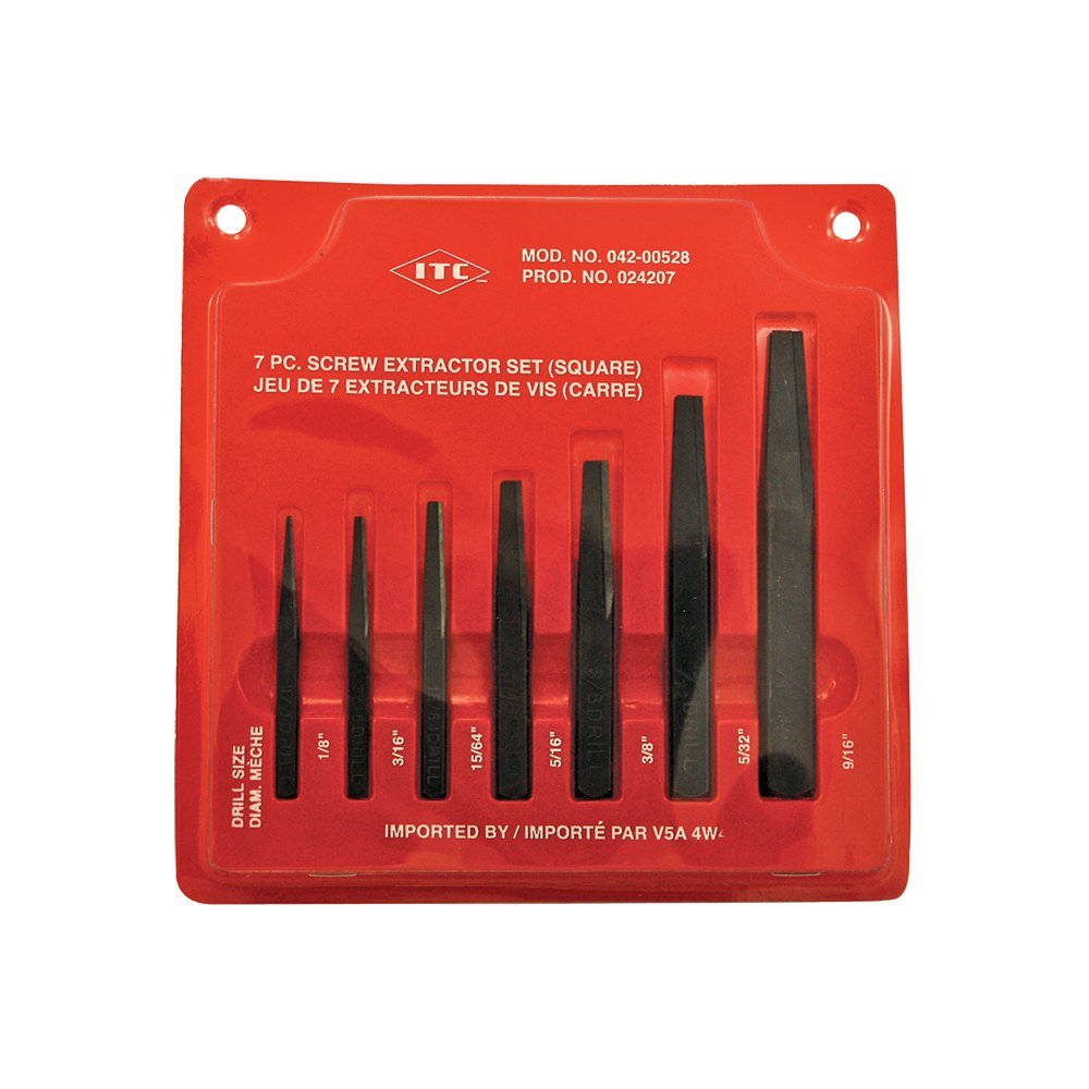 ITC 7-Piece Square Screw Extractor Set - 24207 : Amazon.ca: Tools ...