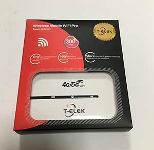 T-elek 4G/5G WiFi Pro Mobile Router, 300 Mbps, One-Button Connect, Fast ...