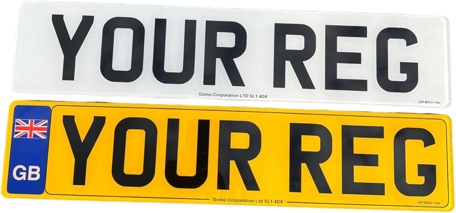 Standard Number Plate - Pair, Front & Rear Number Plates - Road Legal ...