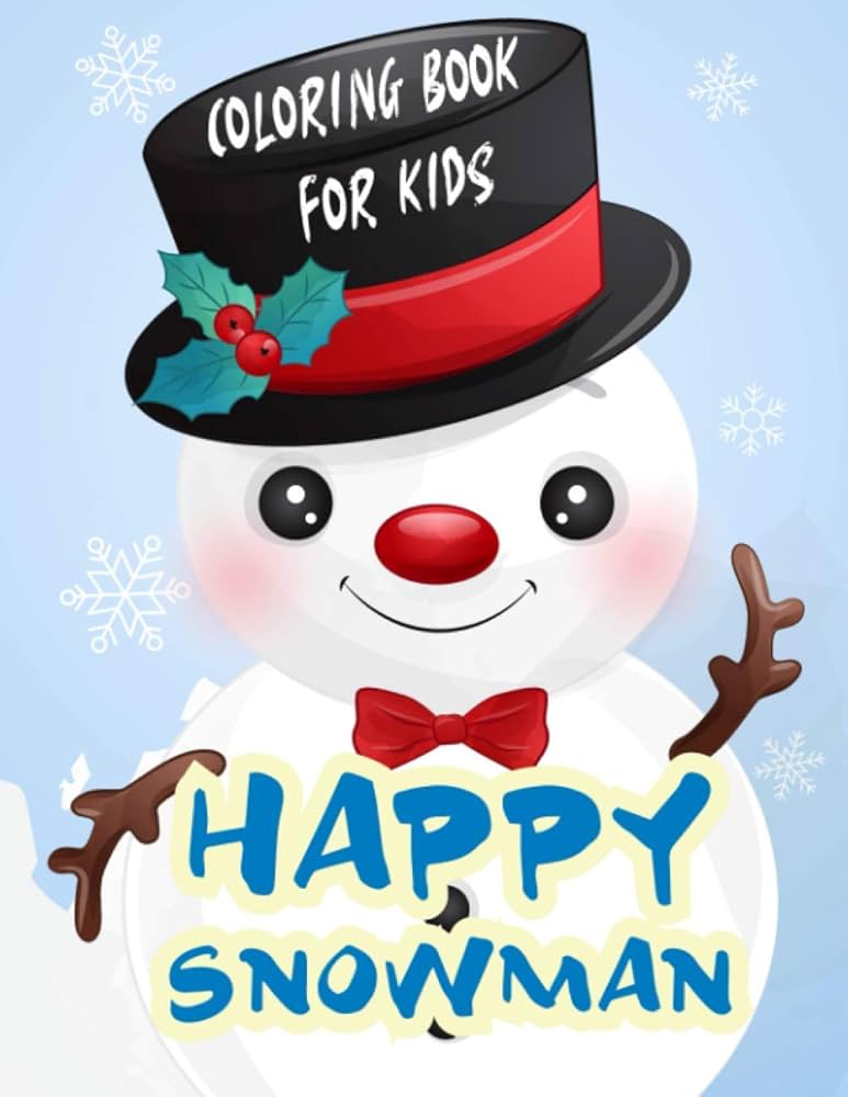 childrens coloring pages snowman hat
