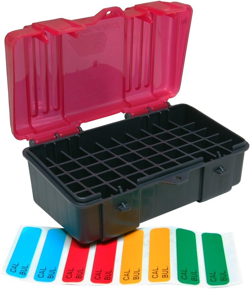 Plano 50 Round Pistol Handgun Ammo Ammunition Box Field Red : Amazon.co ...