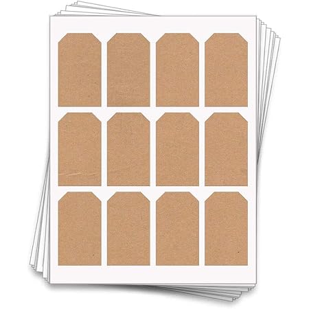 Amazon.com : Printable Square Tags - 2 x 2 - Cardstock - Pack of 1,200 ...
