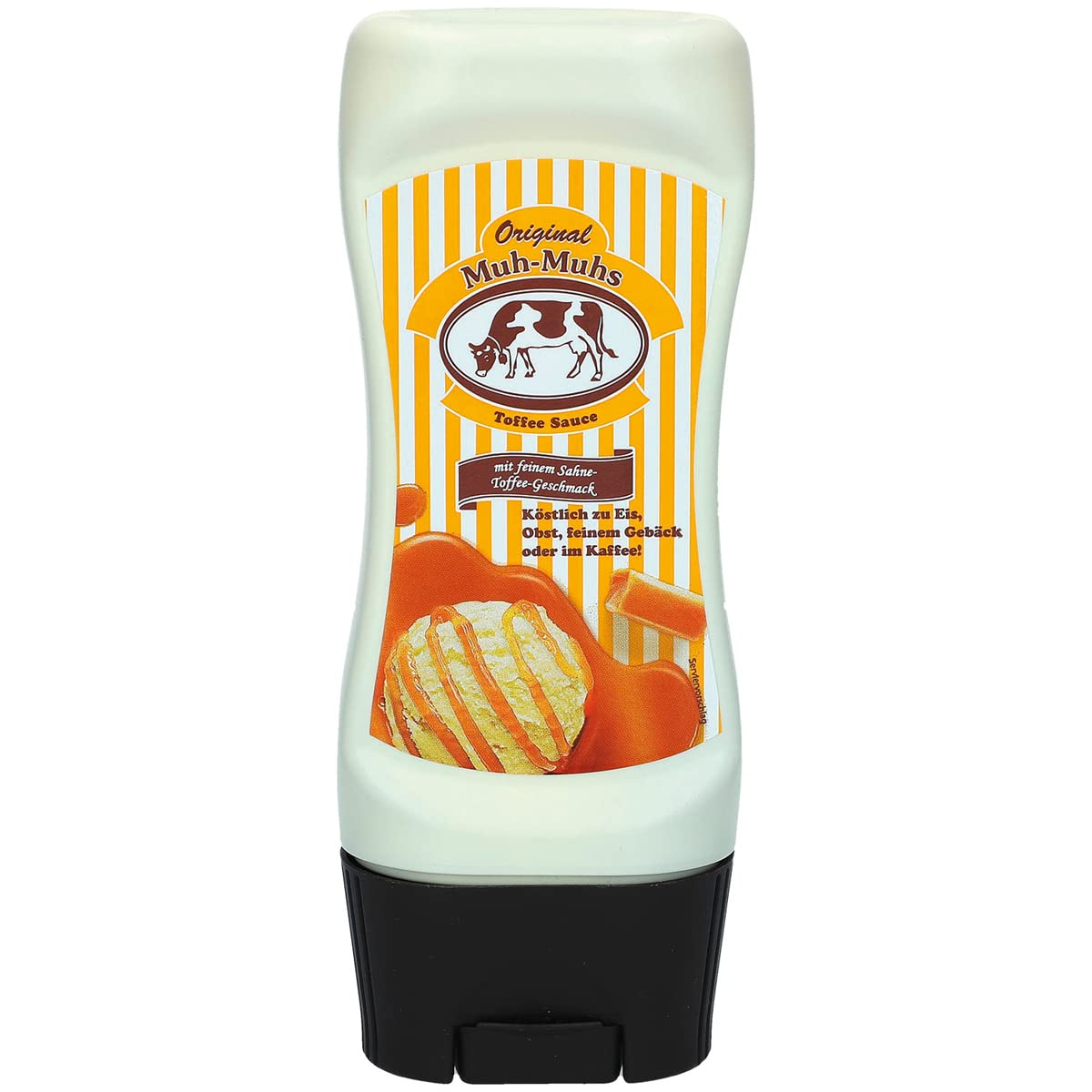 Original Muh Muhs Toffee Sahne Soße in praktischer Kopfstandflasche ...
