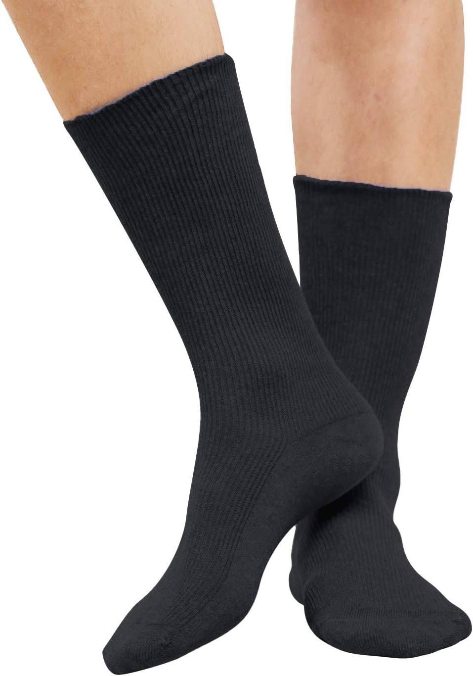Amazon.com: Cottonique Latex-Free Organic Cotton Crew Socks for ...