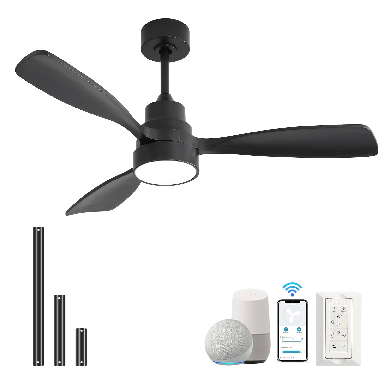 Amazon.com: Sofucor 48 Inch Smart Ceiling Fan with Lights and Remote ...