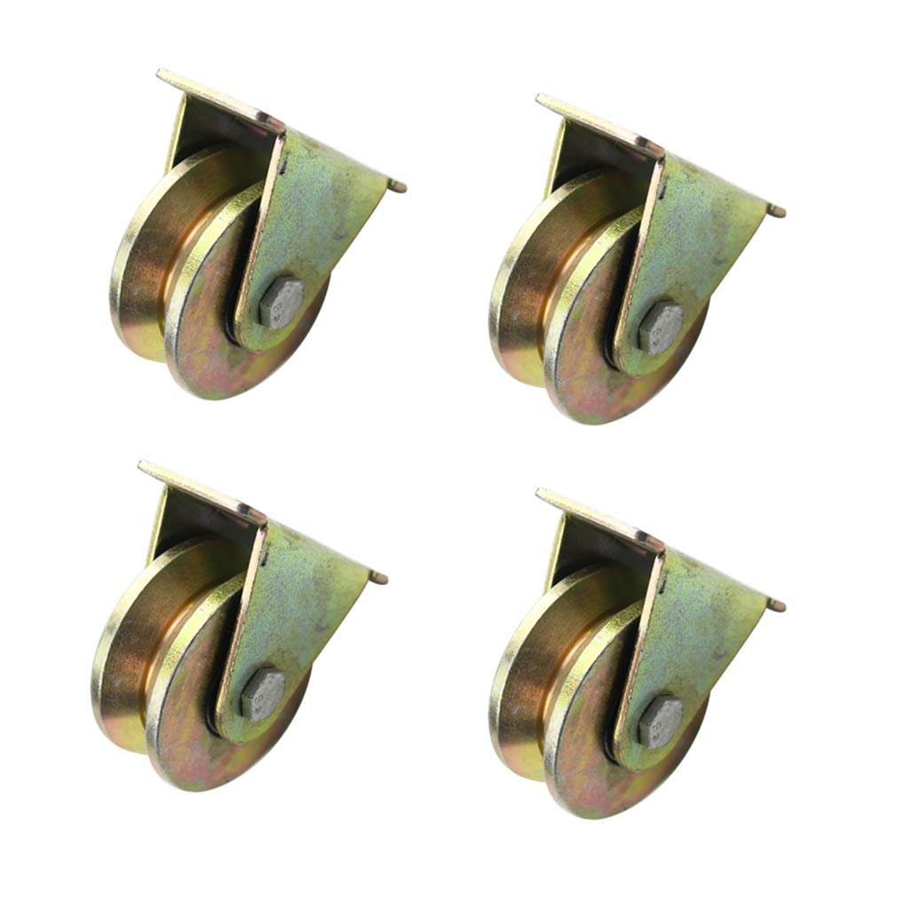 Buy 4 Pcs Heavy Duty Caster Wheels,V Type Sliding Gate Caster Wheels,V ...