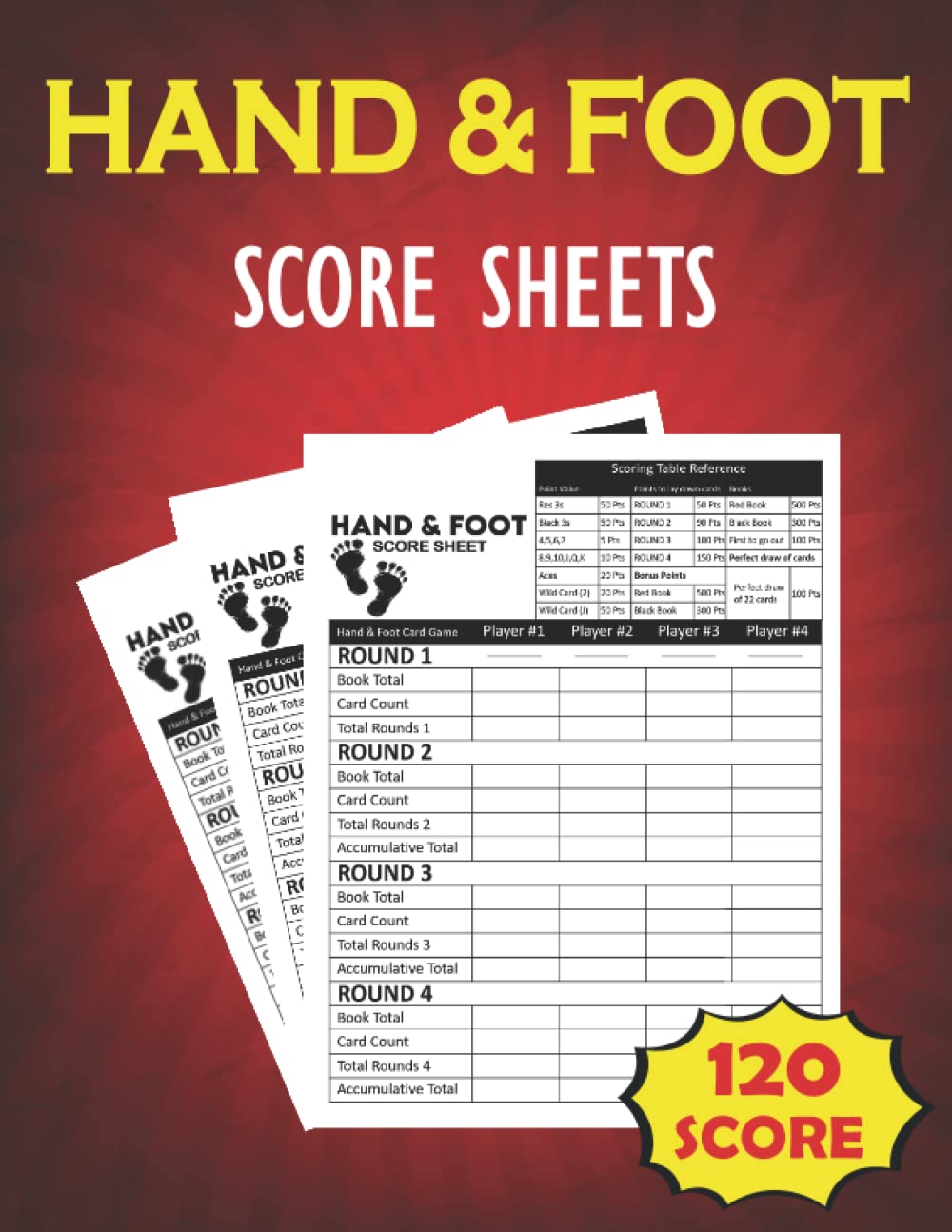 Buy Hand and Foot Score Sheets: Hand and Foot Card Game Score Sheets ...