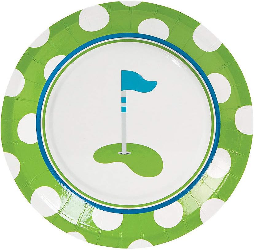 Amazon.com: Fun Express Golf Par-Tee Paper Dessert Plates - Dessert ...