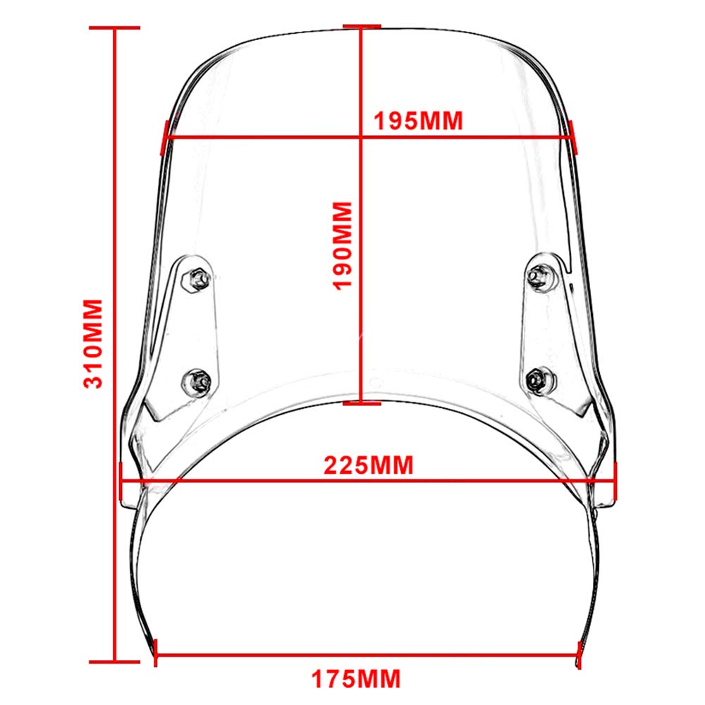 Buy Motorcycle Headlight Fairing Windshield Windscreen For Royal ...