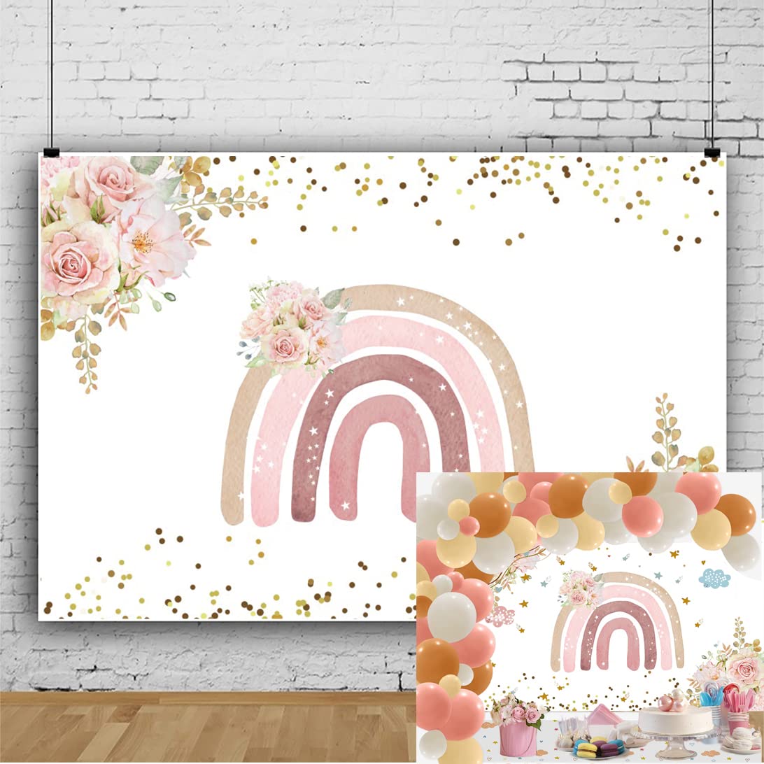 Buy Boho Rainbow Backdrop 7x5ft Boho Birthday Party Backdrop Boho Baby ...